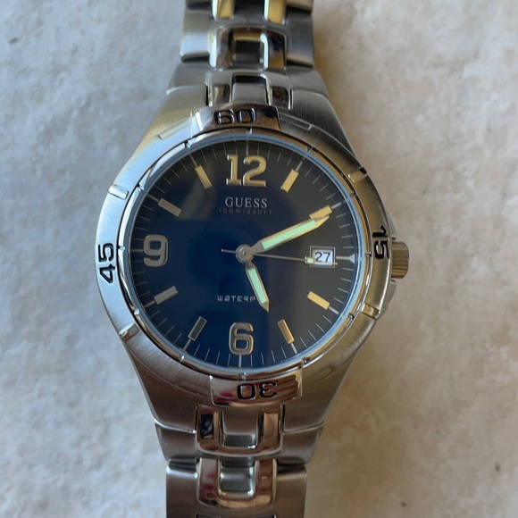 Guess | Accessories | New Guess Men Blue Face | Poshmark